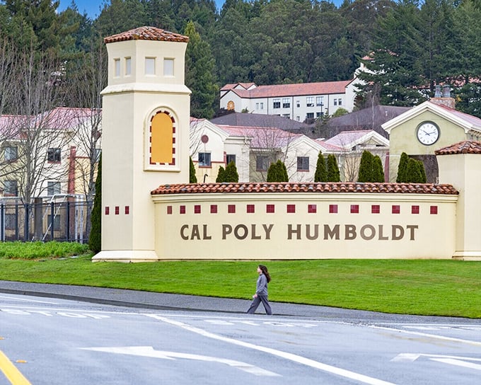 Cal Poly Humboldt offers educational opportunities against a backdrop of redwood-covered hills, bringing youthful energy to this historic coastal community.