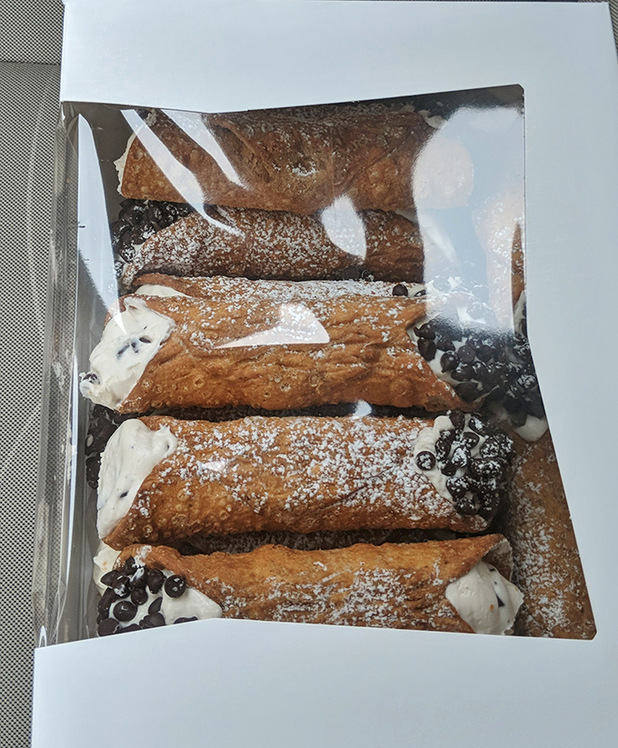 Cannoli so good they'd make Don Corleone offer you a deal you can't refuse. Crisp shells, creamy filling, and chocolate chips create the holy trinity of Italian desserts.