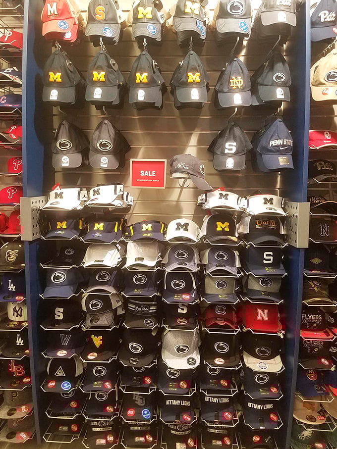 College pride on display! Penn State fans can stock up on enough Nittany Lions gear to outfit the entire extended family for football season.