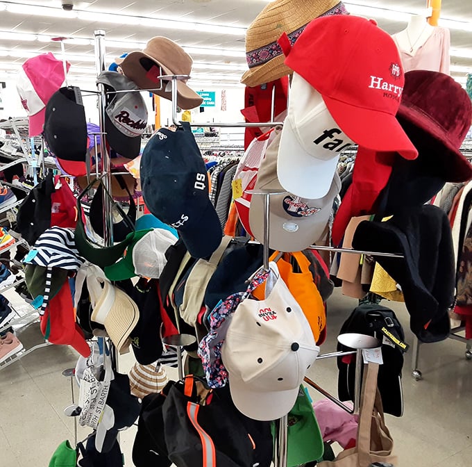 The hat rack that launched a thousand personas &ndash; from fishing enthusiast to tropical vacationer, all waiting for their second act.