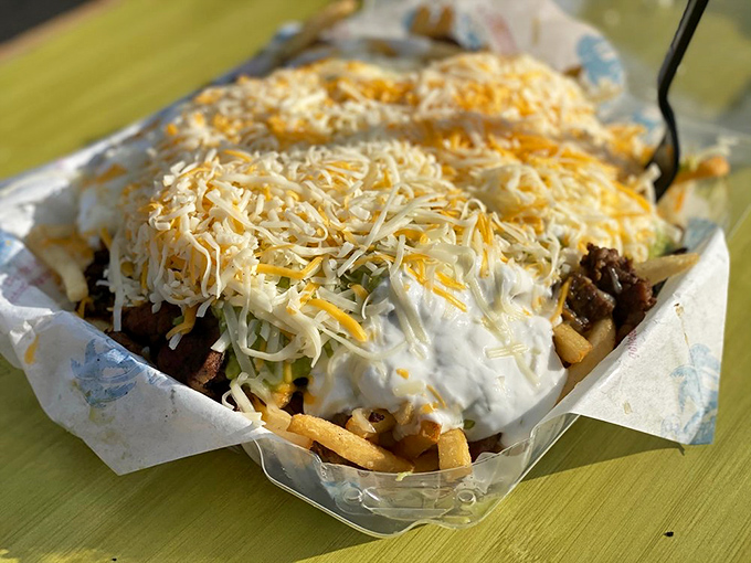 Carne asada fries: where Mexican seasoning meets American comfort food in a cheese-covered romance that San Diego invented and perfected.
