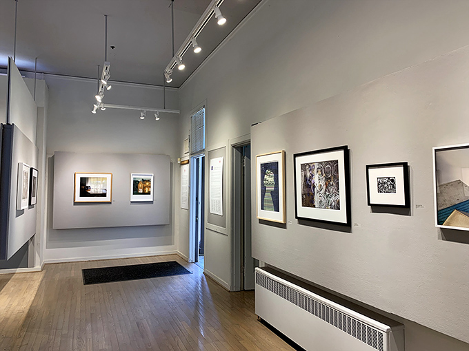Art finds its perfect home in Carmel's galleries, where white walls and wooden floors let the photographs tell their thousand-word stories.