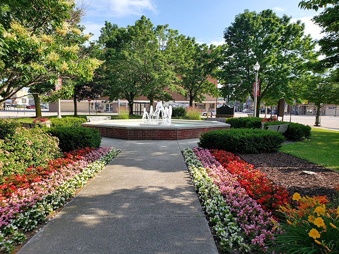 Central Park's flower displays put many big-city gardens to shame, creating a colorful oasis where locals gather and visitors pause.