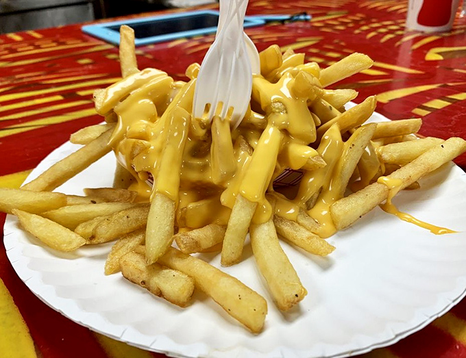 Cheese fries that make you question why anyone would eat them any other way. That pull of melted cheese is nature's most perfect special effect.