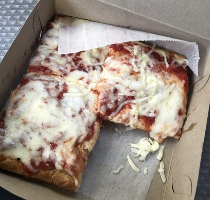 Sometimes the plainest canvas showcases the greatest art &ndash; this cheese pizza demonstrates that perfection requires no embellishment.