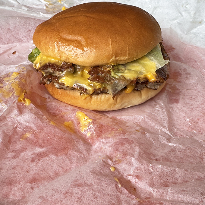 A classic cheeseburger that doesn't need fancy aioli or artisanal buns to make its point&mdash;just honest beef speaking the universal language of comfort.