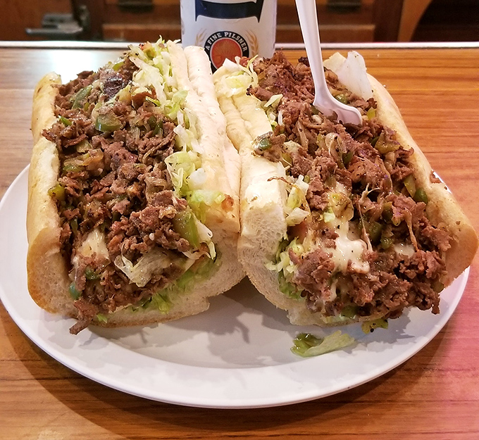 The cheesesteak doesn't mess around&mdash;a mountain of seasoned beef topped with enough cheese and veggies to make Philadelphia nervously look over its shoulder.