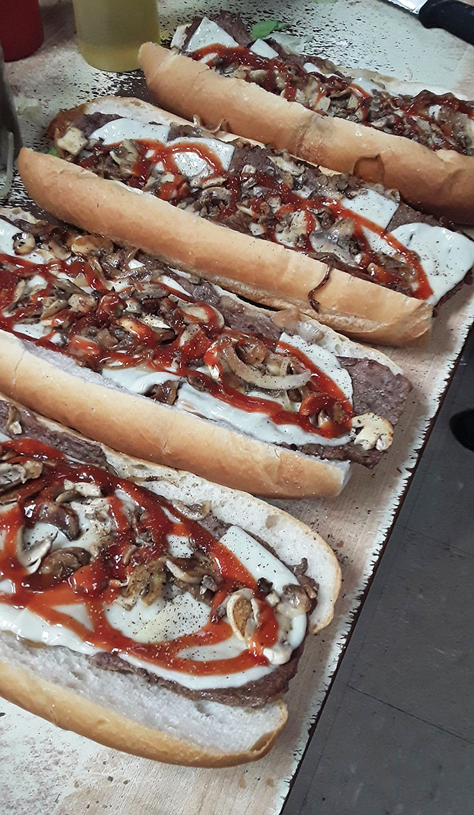 These cheesesteaks arrive looking like they could star in their own Philadelphia food documentary.