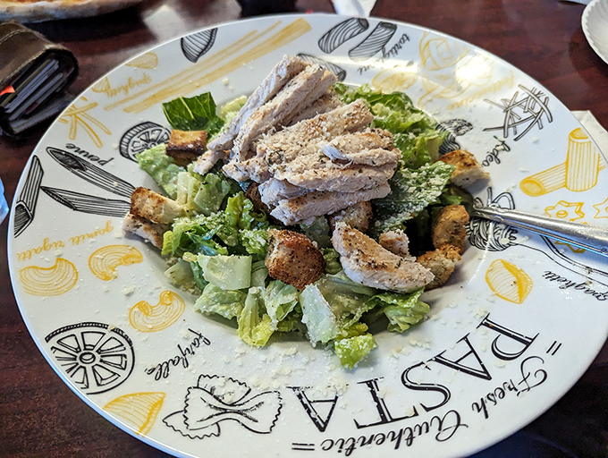 Even the salads get the royal treatment. Caesar would have extended his empire just to get another bite of this perfectly dressed classic.