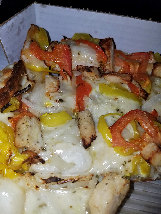 Terita's chicken special showcases their versatility beyond pizza &ndash; grilled chicken, peppers, and cheese melding into a harmonious flavor symphony.