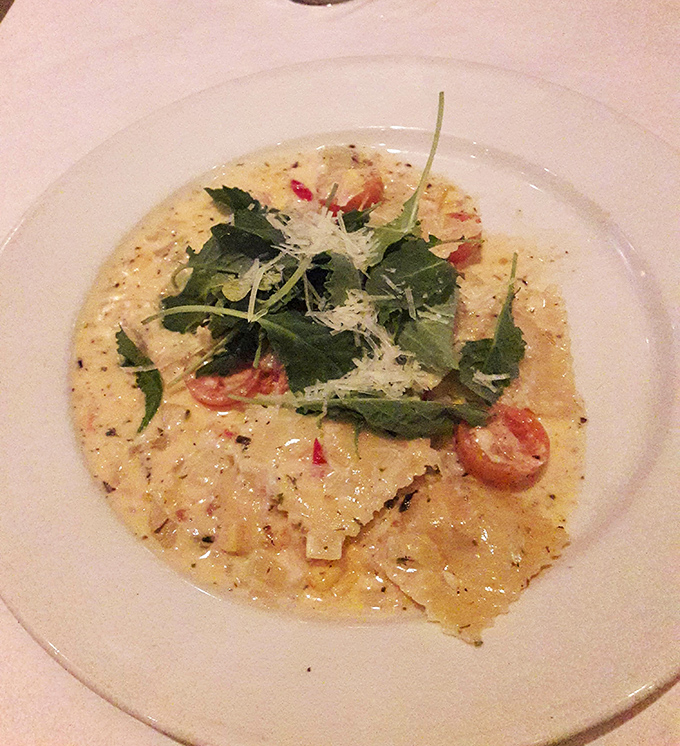 Chicken ravioli so delicate and flavorful, it practically floats off the plate into your grateful mouth.