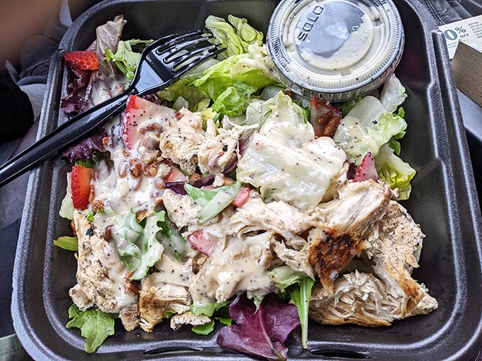 Even their salads mean business. This protein-packed creation proves that "eating healthy" and "eating happy" aren't mutually exclusive concepts after all.