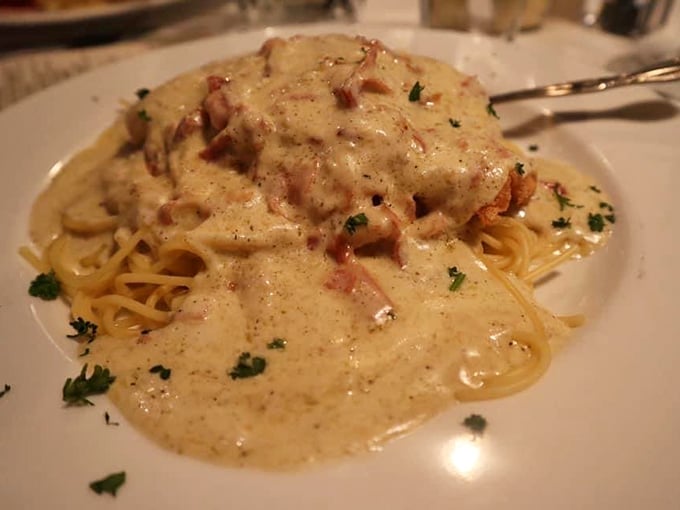 Chicken Saltimbocca that lives up to its name—"jumps in the mouth"—swimming in a sauce you'll be tempted to drink directly from the plate.