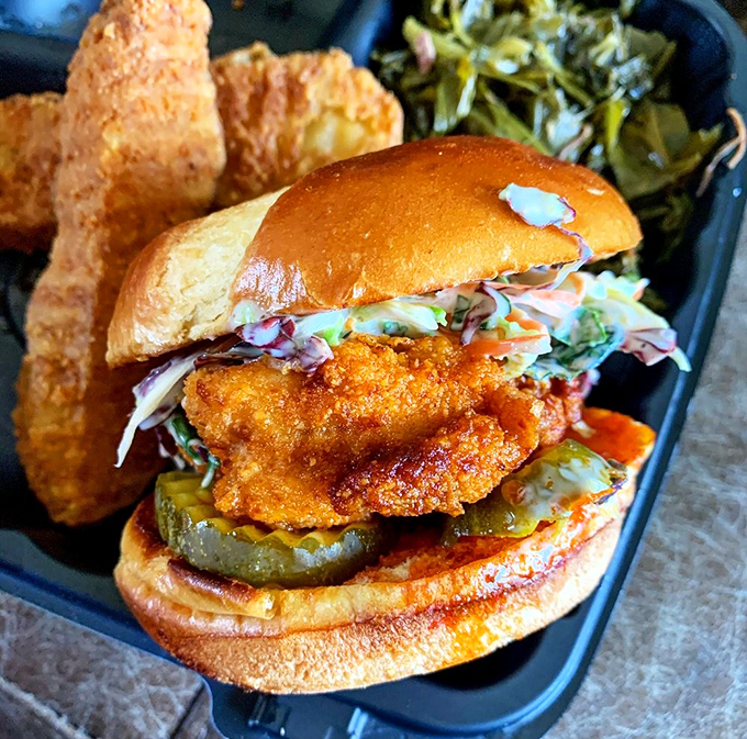 The chicken sandwich that launched a thousand cravings&mdash;perfectly crispy fillet, fresh slaw, and pickles on a pillowy bun. Resistance is futile.