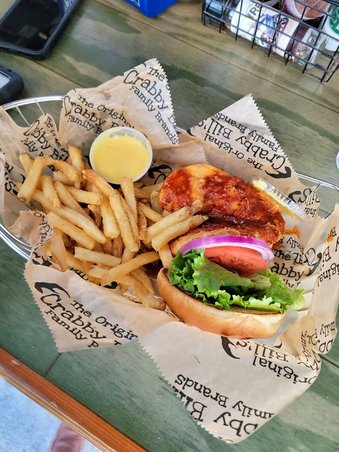 The blackened grouper sandwich&mdash;Florida's unofficial state handshake&mdash;arrives wrapped in paper like the delicious gift from the Gulf that it is.