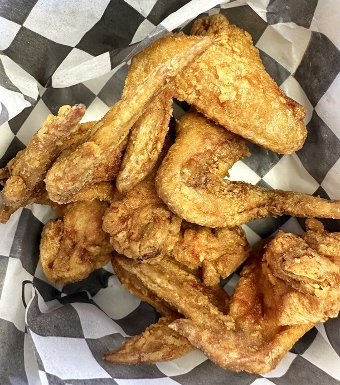 These golden-fried wings aren't just crispy&mdash;they're the kind of crispy that makes you involuntarily close your eyes with each bite.