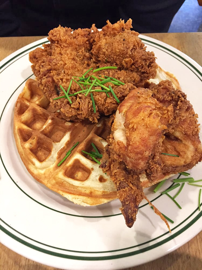 Fried chicken and waffles: the breakfast equivalent of a standing ovation. Crispy, juicy, and worthy of its own Instagram account.