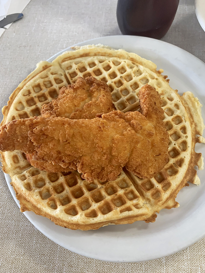 When chicken meets waffle, breakfast boundaries disappear in the most delicious way possible.