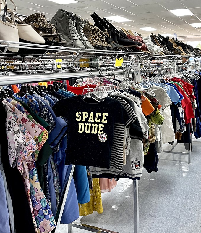 The children's clothing section&mdash;where that "Space Dude" t-shirt is just waiting to make some lucky kid the coolest on the playground. 
