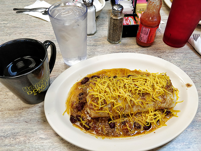Not all heroes wear capes; some come smothered in chili and cheese. This breakfast burrito could fuel you through an Ohio winter or a marathon.