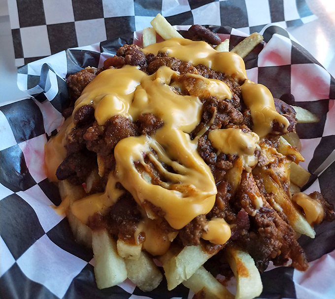 Chili cheese fries that don't apologize for their existence &ndash; a glorious mess that requires both a fork and absolutely zero regrets.