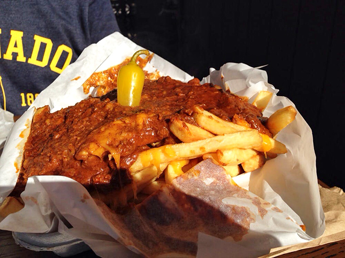 Not just fries&mdash;these are a chili-cheese masterpiece that requires both fork and dedication. Diet plans, consider yourselves postponed.