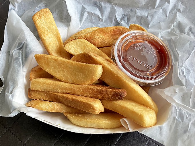 These aren't your average fries &ndash; they're thick-cut ambassadors of potato excellence, golden and glorious.