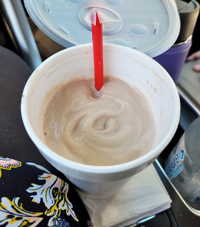 Not just a milkshake, but a life decision. This creamy concoction demands your full attention and rewards every sip. 