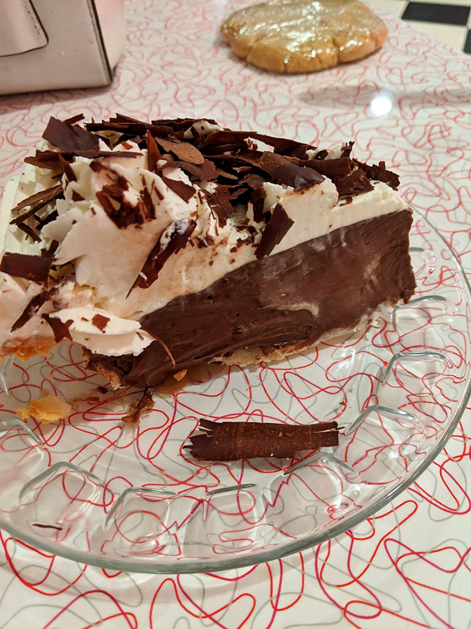 This chocolate cream pie doesn't just satisfy cravings&mdash;it creates new ones with its architectural marvel of chocolate shavings.