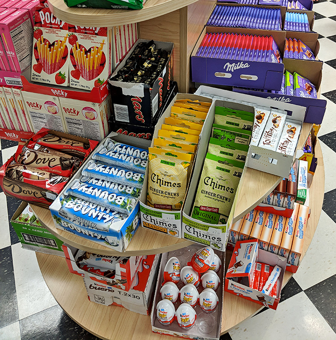 Behind this glass lies enough chocolate artistry to make Swiss chocolatiers question their life choices.