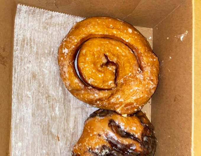 This cinnamon bun isn't just breakfast—it's an edible spiral of joy that makes Monday mornings slightly less criminal.