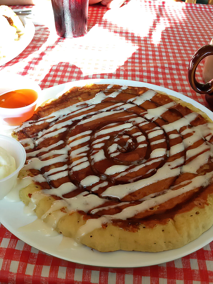 Behold the cinnamon roll pancake&mdash;where breakfast and dessert collide in a spiral of morning glory that makes Monday feel like Saturday.
