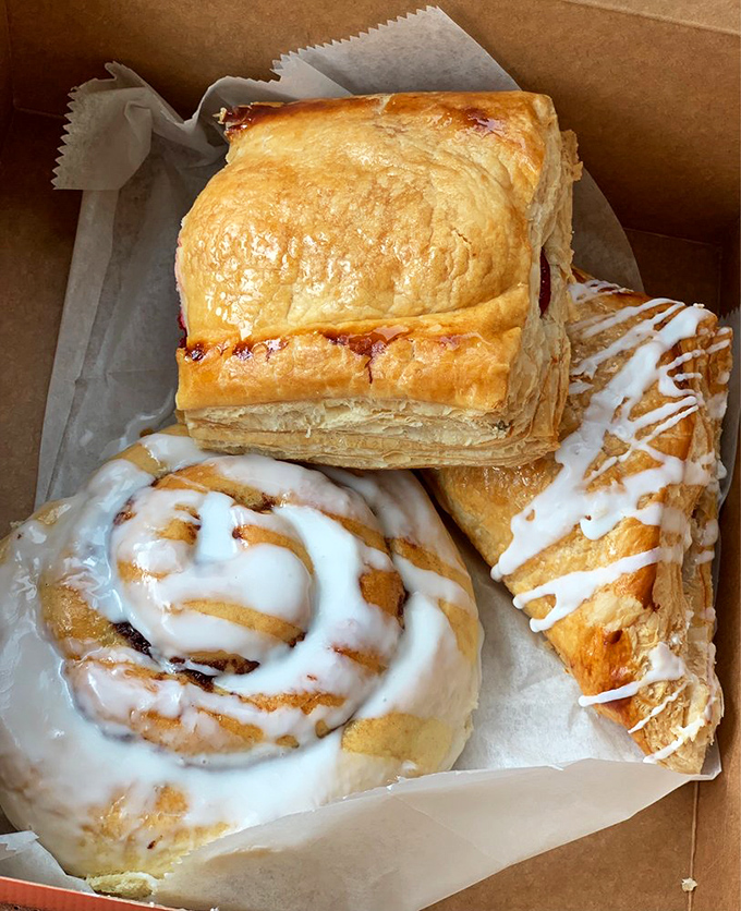 The infamous cinnamon rolls that launch a thousand road trips. With perfect spirals of buttery dough and just-right glaze, they're worth crossing county lines for.