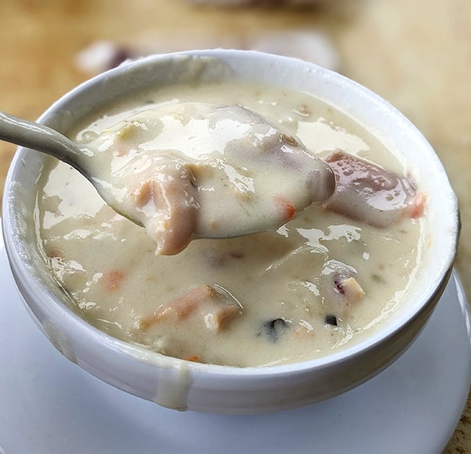 Clam chowder so creamy it should require a lifeguard on duty. This spoonful contains more treasures than most pirate chests.