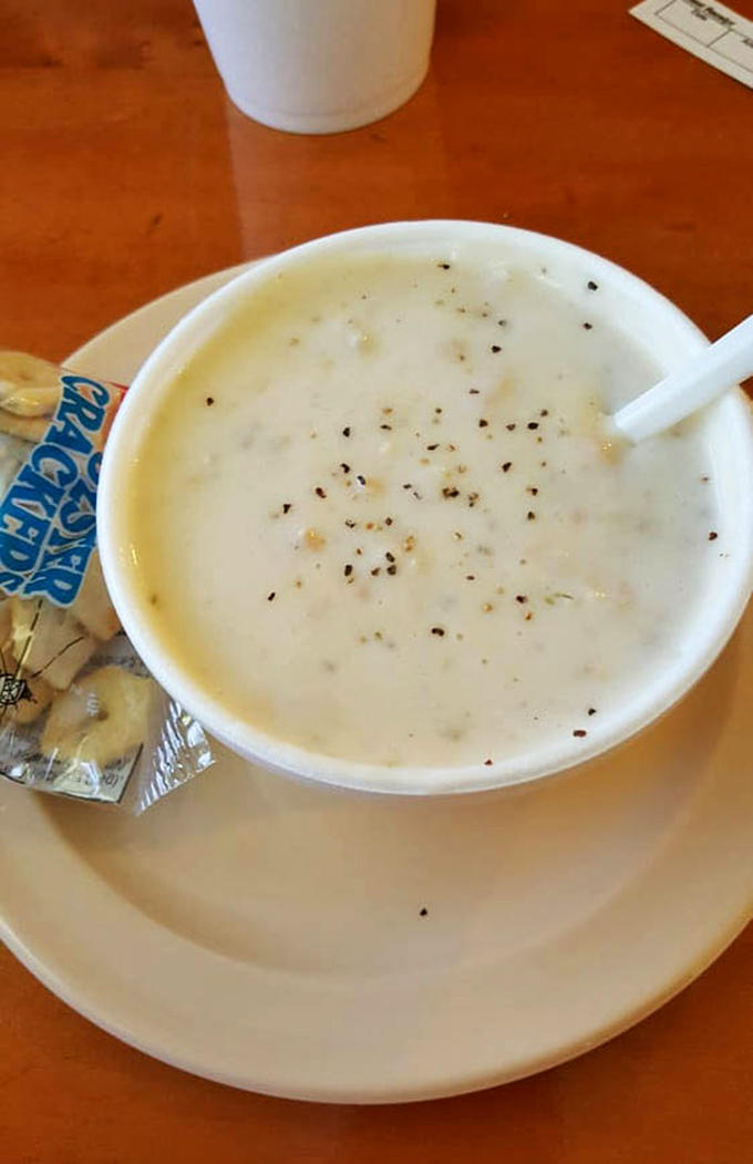 Creamy clam chowder that proves comfort food doesn't need fancy presentation to warm your soul completely.