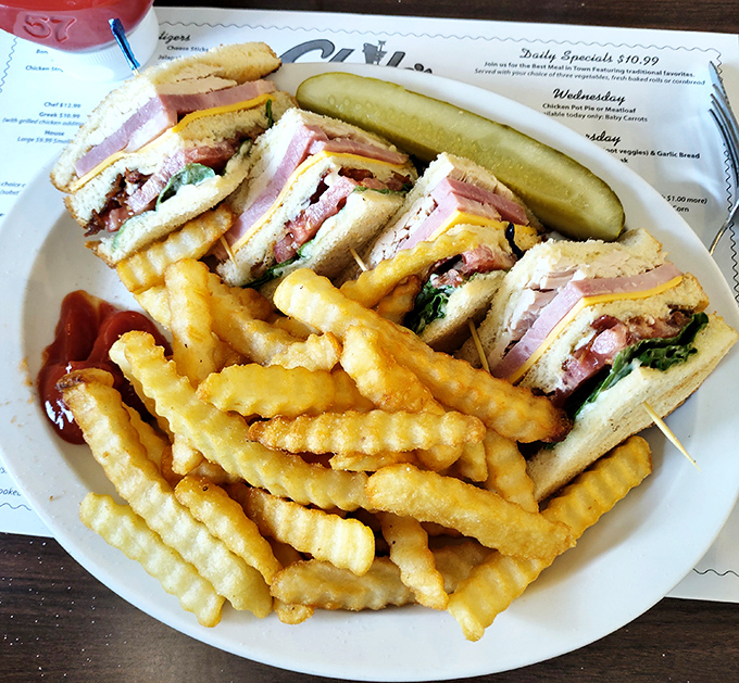 Club sandwiches are the unsung heroes of American cuisine, and Clyde's version&mdash;stacked high with layers of goodness&mdash;deserves its own theme song.