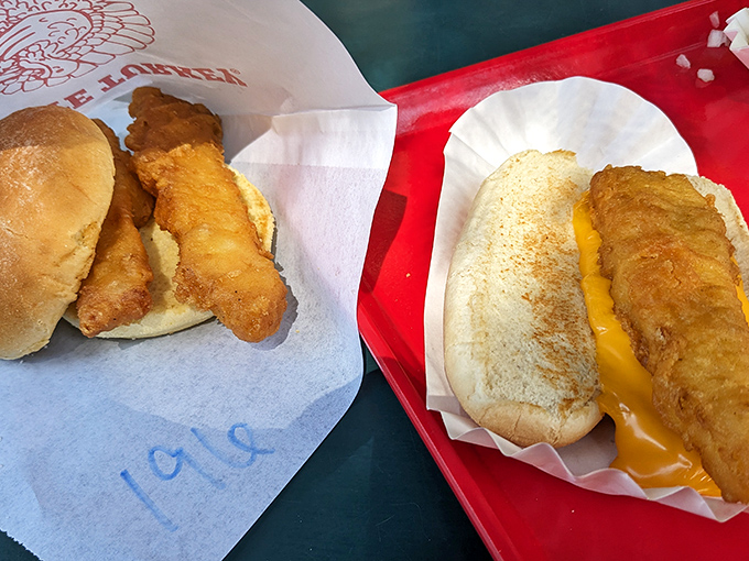 Golden-battered cod sandwiches that would make Friday fish fry enthusiasts weep with joy. The perfect marriage of crispy and soft in every bite.