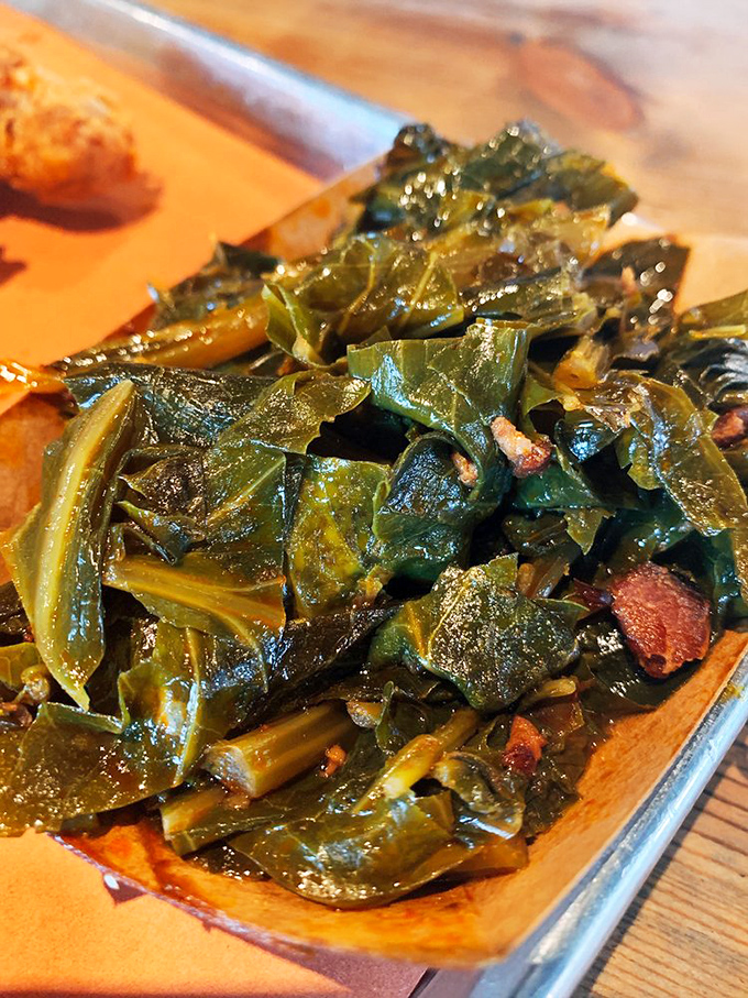 These aren't your grandmother's collard greens&mdash;unless your grandmother was a genius who knew that pork makes everything better.