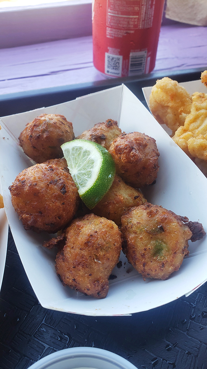 Golden conch fritters that could make a Key West native weep with joy&mdash;crispy outside, tender inside, disappeared in seconds.
