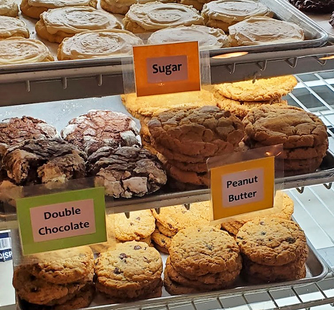 Cookie monsters, rejoice! These thick, bakery-case beauties&mdash;Double Chocolate, Sugar, and Peanut Butter&mdash;are what childhood dreams are made of.