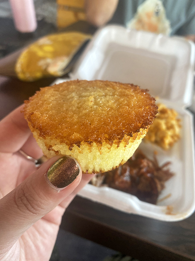 Golden cornbread with crispy edges &ndash; the perfect Southern sponge for soaking up every last drop of sauce and glory.
