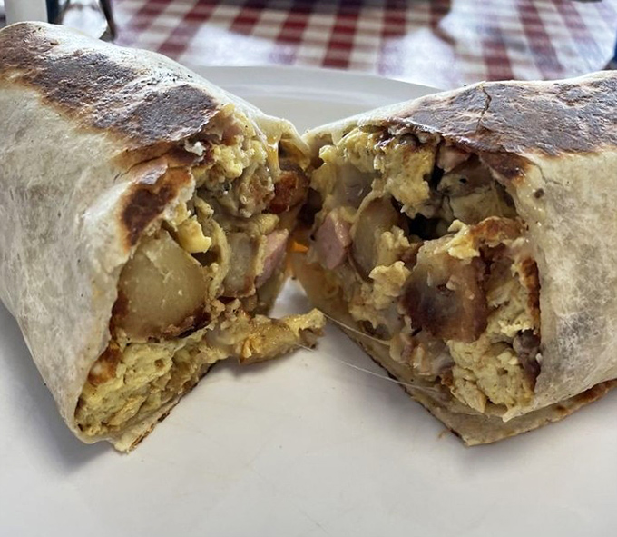 This breakfast burrito doesn't just start your day&mdash;it launches it into the stratosphere of satisfaction. Look at those perfectly grilled edges!