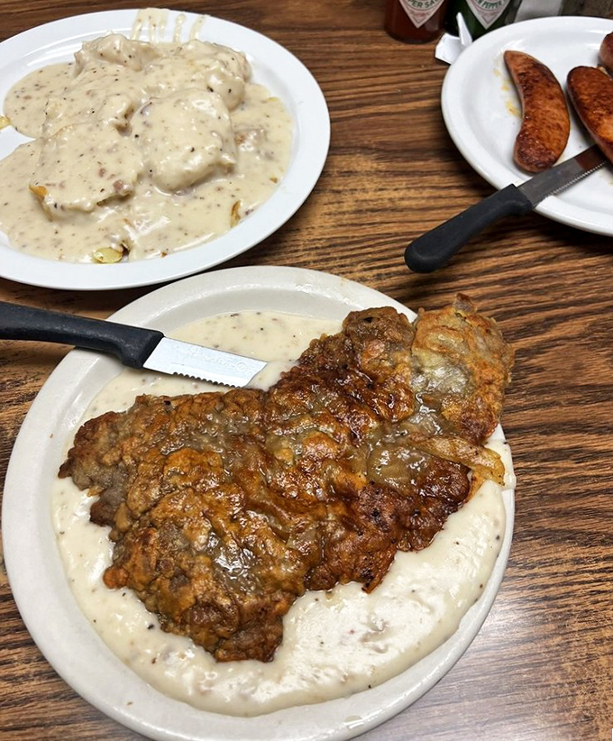 Country fried steak meets its perfect match in Flo's signature gravy &ndash; a combination that's been making mornings better since before Instagram existed.