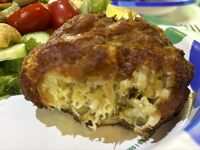 This crab cake isn't just food&mdash;it's edible Maryland heritage. Look at that lump meat ratio! Practically all crab with just enough binding to keep it together.