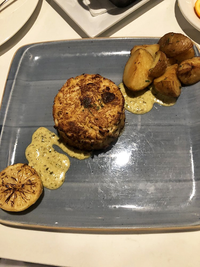 This crab cake is what happens when Maryland's finest seafood tradition docks in Philadelphia&mdash;all crab, minimal filler, maximum flavor. Maritime perfection on a plate.