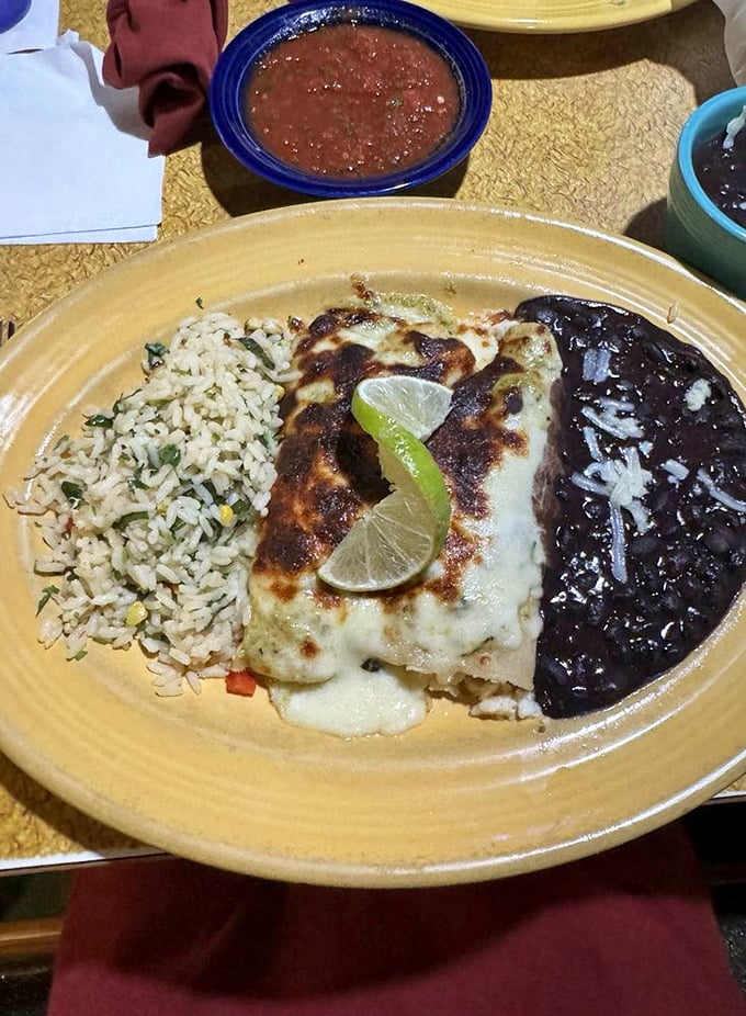 These crab enchiladas arrive smothered in creamy sauce that would make your abuela weep tears of pure joy.