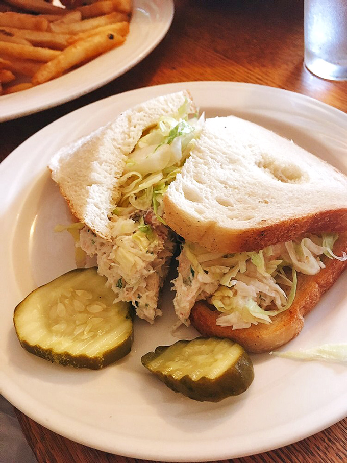 A proper crab sandwich that doesn't hide behind fancy tricks&mdash;just fresh, sweet meat, crisp lettuce, and bread that knows its supporting role perfectly.