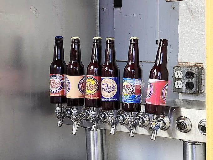 The liquid lineup of legends. These bottles aren't just containers; they're vessels of joy waiting to be tapped into frosted mugs of possibility.