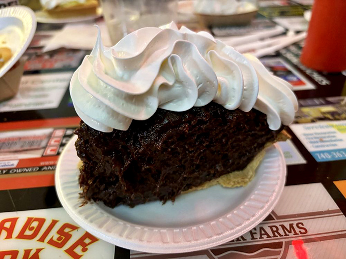 This chocolate cream pie doesn't just end a meal &ndash; it's the grand finale that makes you question why you wasted stomach space on anything else.