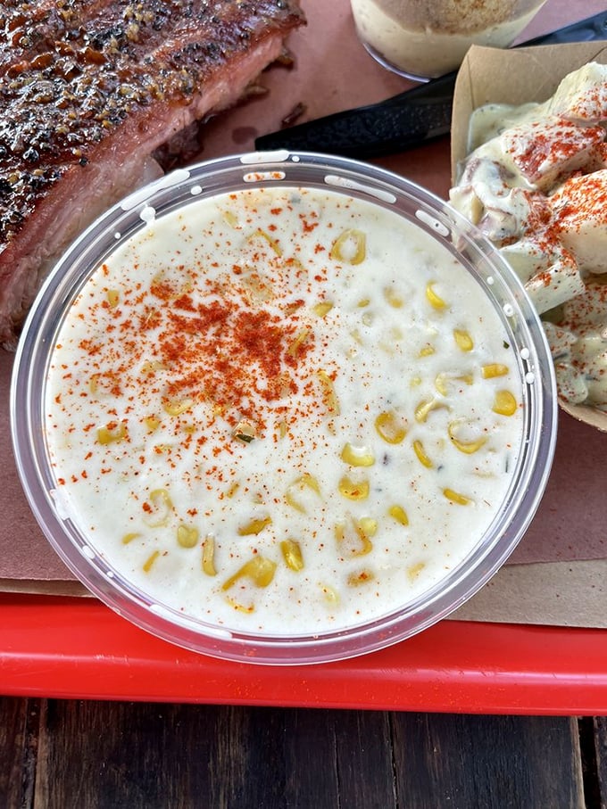 Creamed corn that would make your grandmother suspicious of her own recipe&mdash;sweet, savory perfection in a cup.